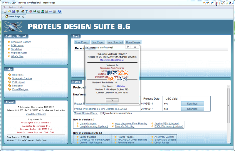 Proteus 8.6汉化破解版下载 Proteus 8.6 SP3 Pro 单文件绿色特别版(附汉化包) 下载-脚本之家