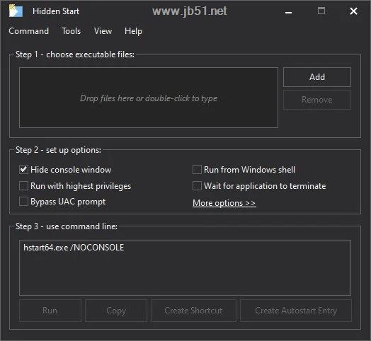 Hidden Start 英文激活版下载 后台执行工具 Hidden Start v5.0 安装破解版 附激活教程/补丁 下载-脚本之家