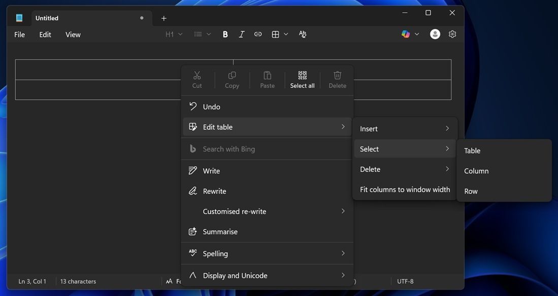 支持 Markdown且媲美Word! Win11记事本原生表格功能上手体验_windows11_Windows系列_操作系统_脚本之家
